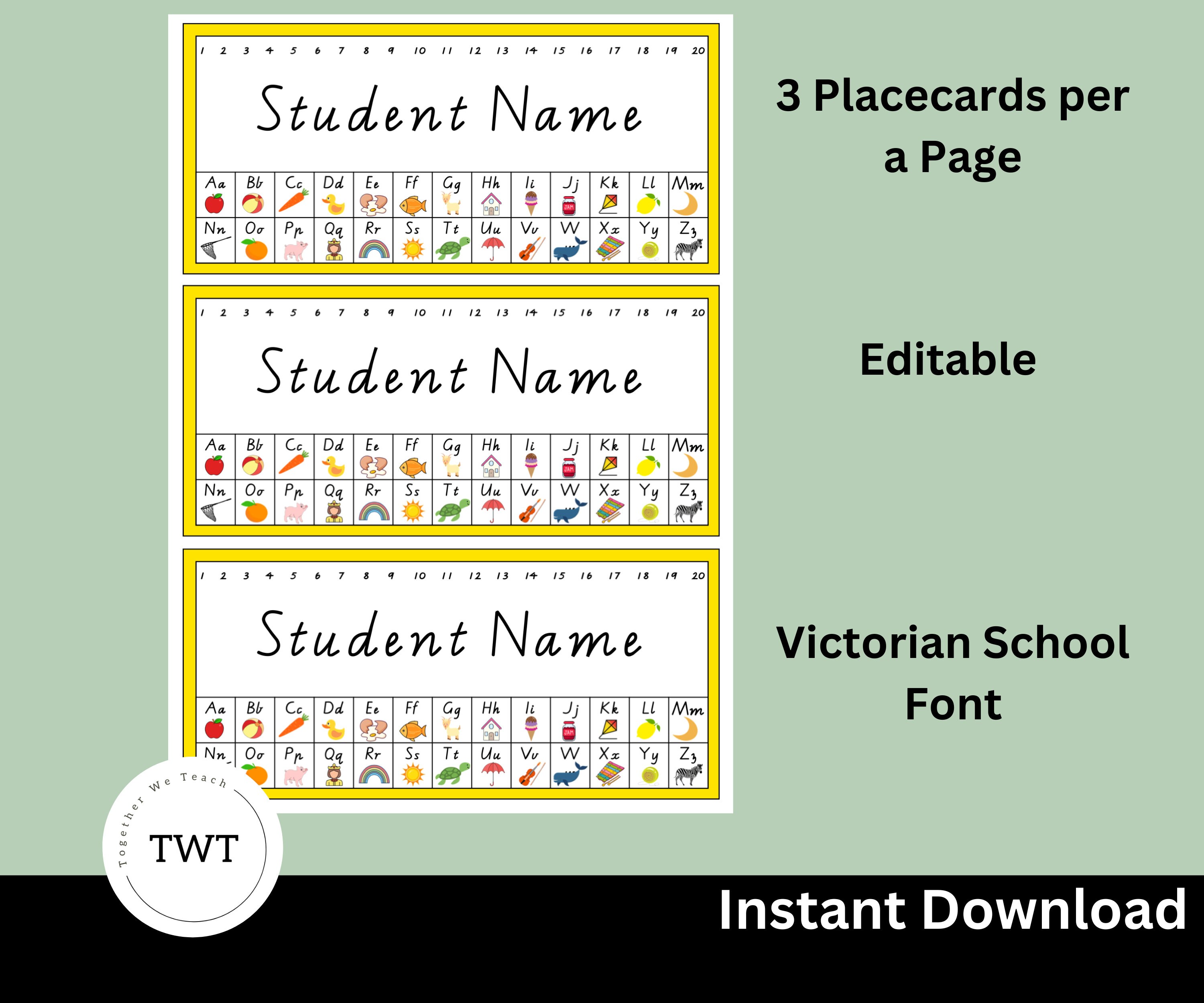 Student Name Desk Cards - Etsy