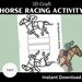 3D Racing Horse and Jockey- Horse Racing Activity - Etsy