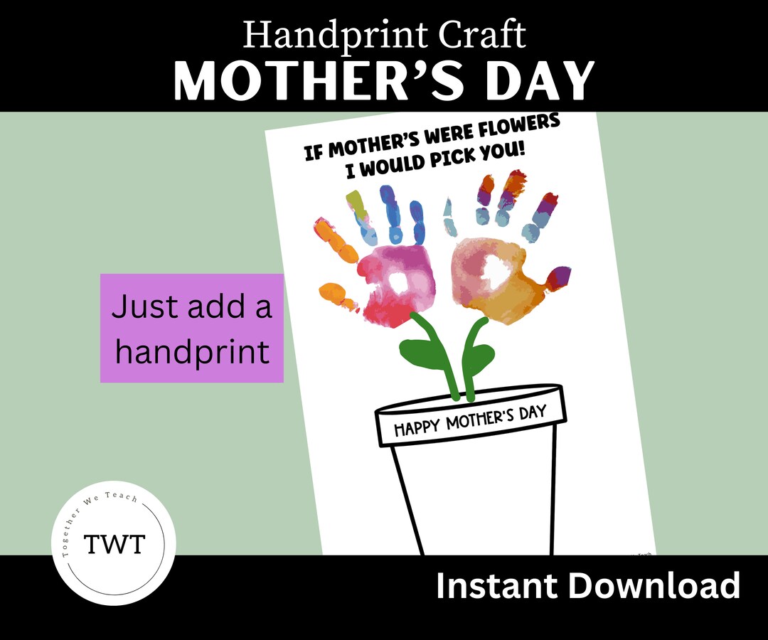 Mother's Day Handprint Craft Activity - Mom/mum - Etsy
