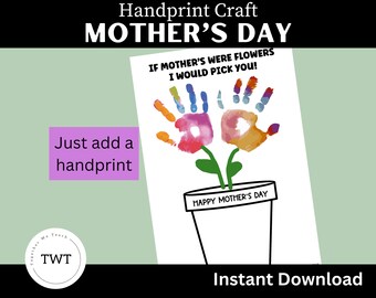 Mother's Day Handprint Craft & Poem Template Printable Mother's Day ...
