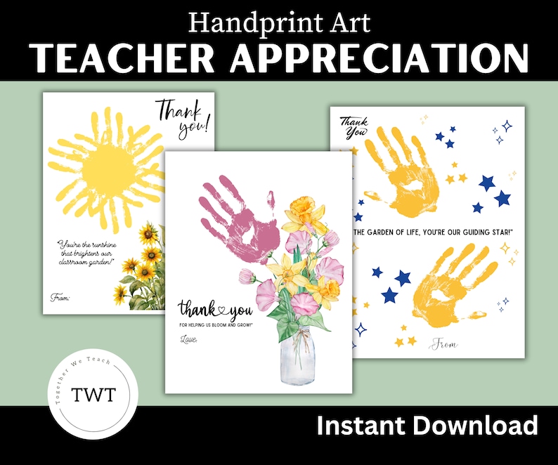 Teacher Appreciation Handprint Art Activity - Etsy Canada