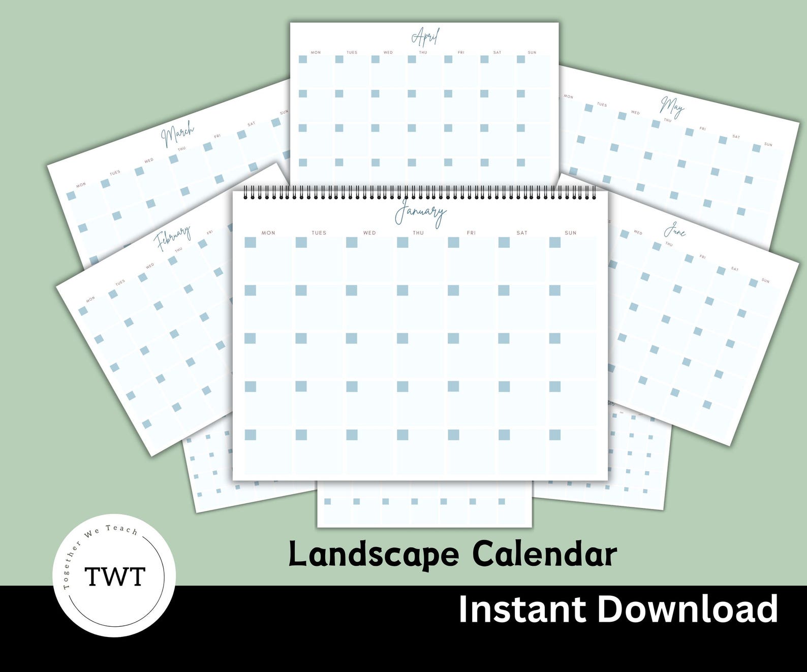 Teacher Planner - Blue Design- Printable -organising Teachers - Etsy