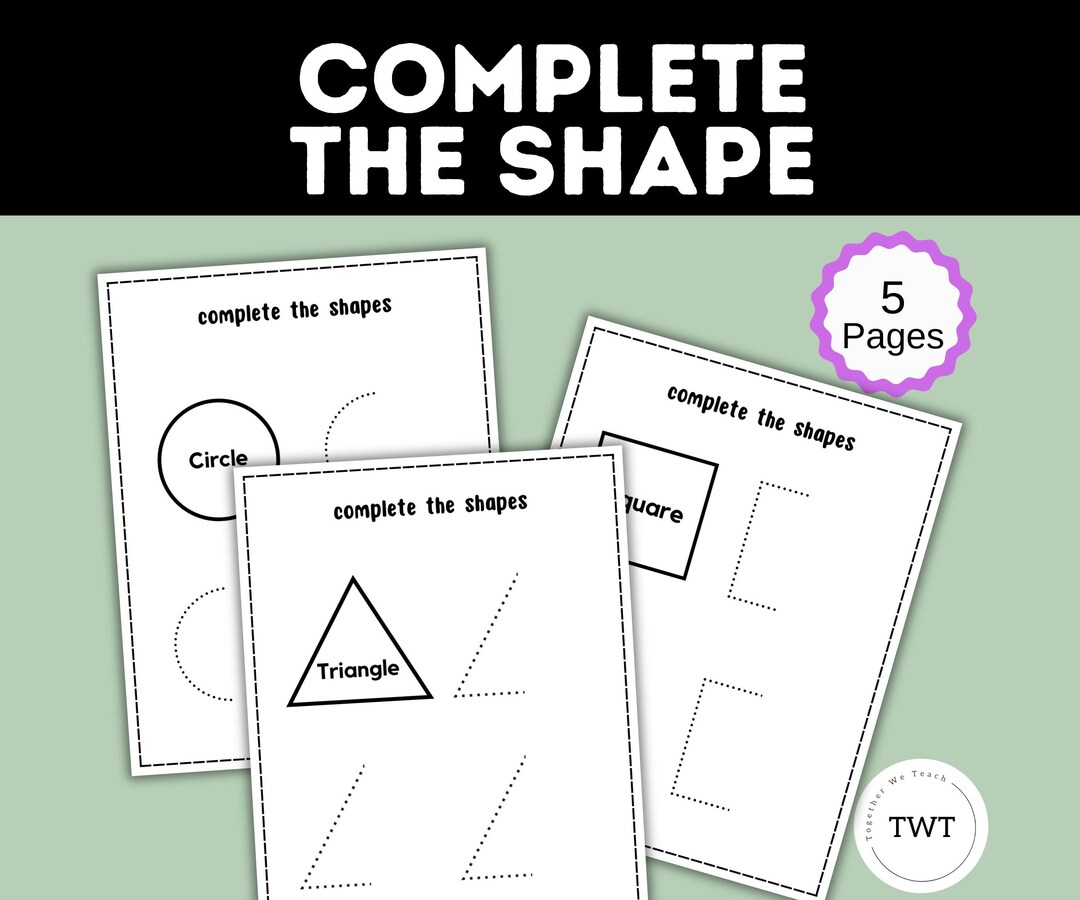 Complete the Shape Guided Activity, Learn Shape Name and How to Draw It ...