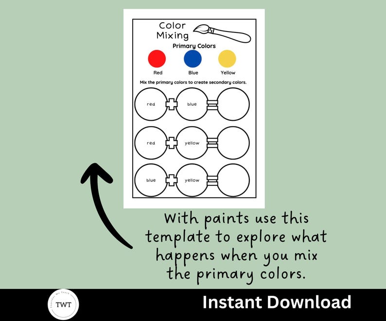 Colour Mixing Template - Visual and Easy to Use - Etsy