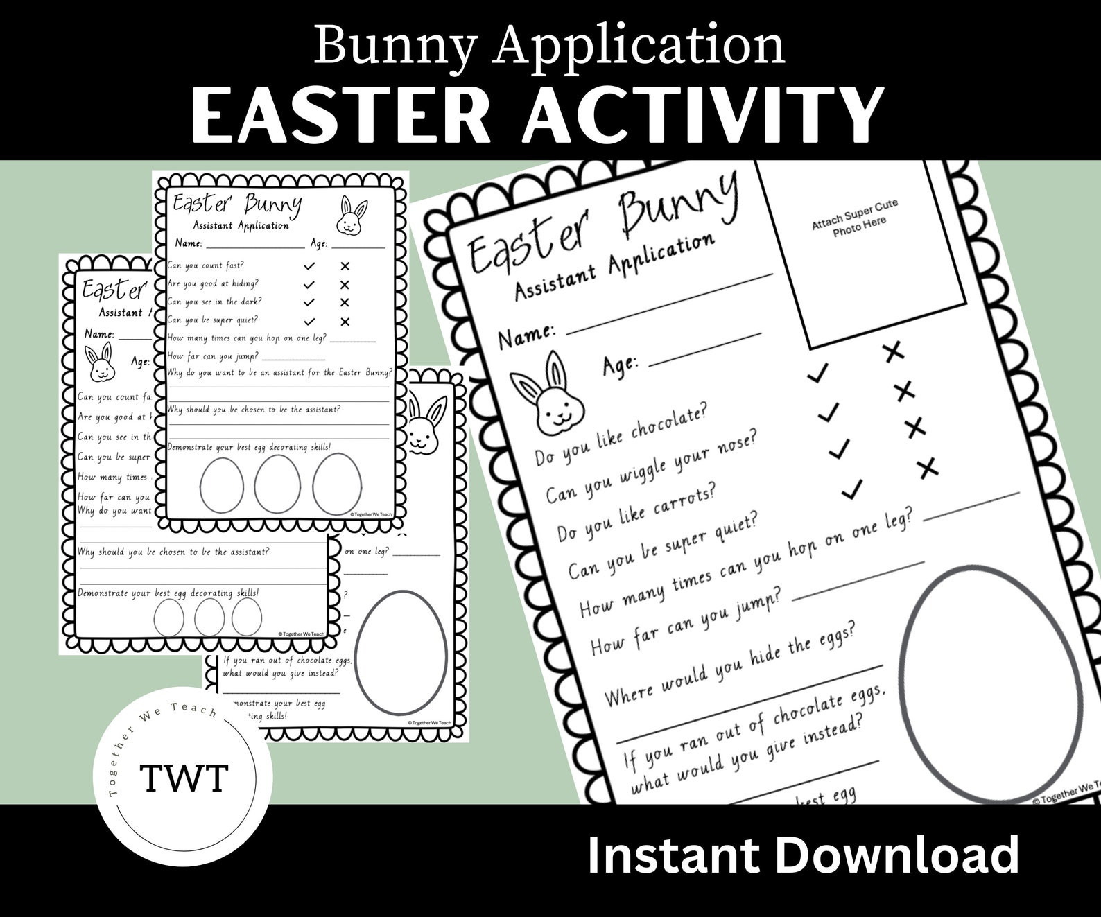 Easter Bunny Assistant Application - A Great Keepsake! - Etsy