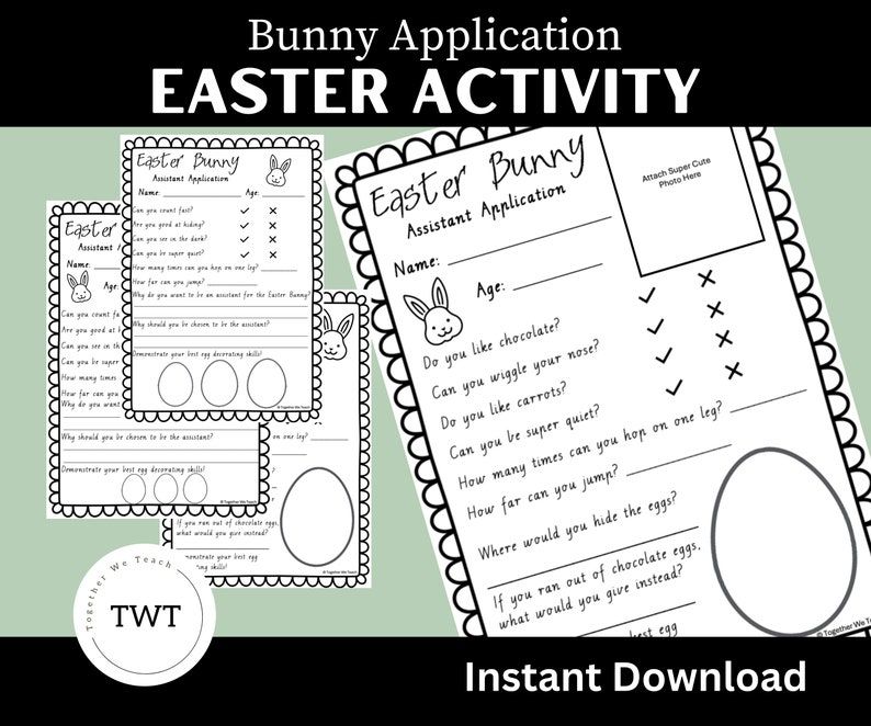 Easter Bunny Assistant Application - A Great Keepsake! - Etsy