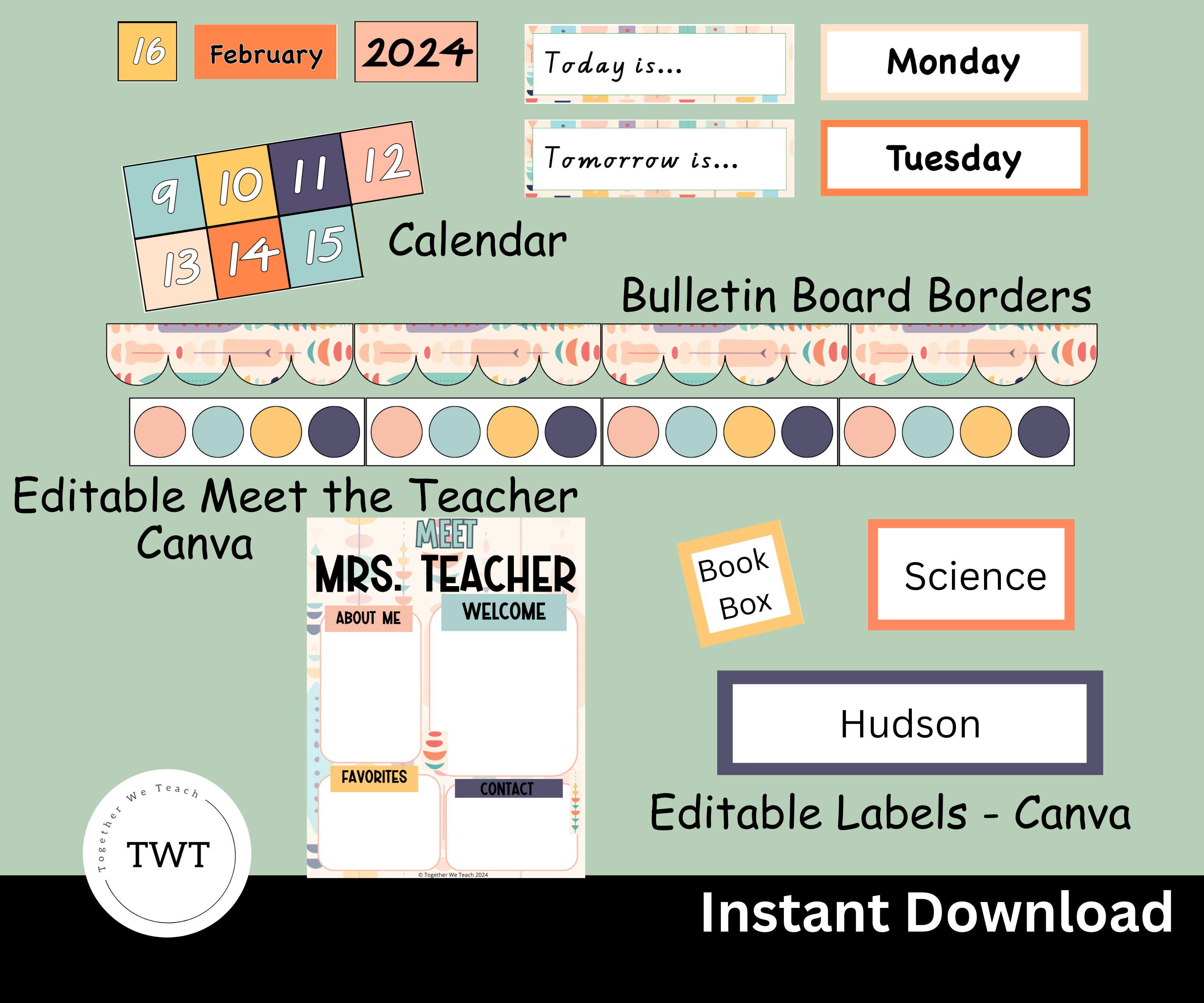 Boho Classroom Decor Bundle - Etsy