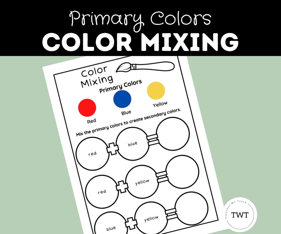 Colour Mixing Template - Visual and Easy to Use - Etsy
