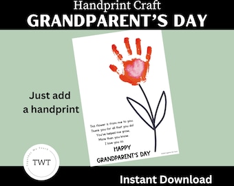 World's Best Grandparents Handprint Craft Grandparents Day, Unique Gift ...
