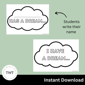 I Have a Dream Mobile Activity - Martin Luther King Jr. Day - Etsy