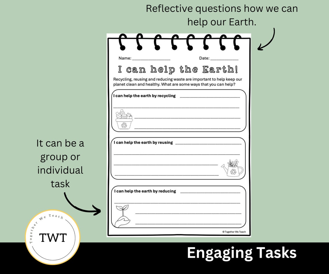 Earth Day Activities - Scavenger Hunt, Creative Writing & Taking Action ...