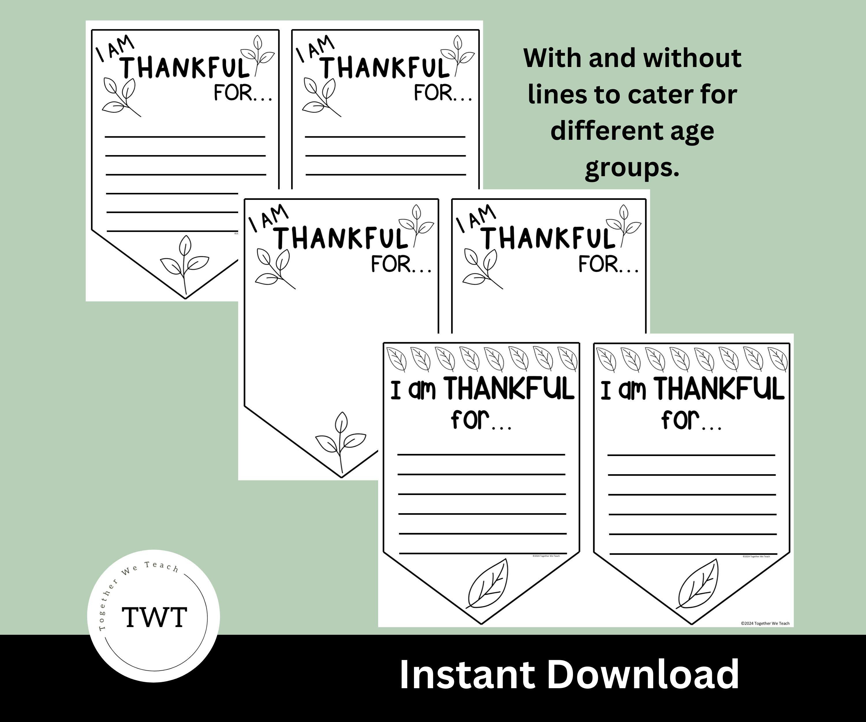 I Am Thankful Bunting, Beautiful Display, Different Designs, Lines and ...