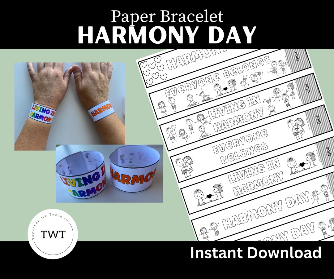 Harmony Day Bracelets - Craft Activity - Etsy