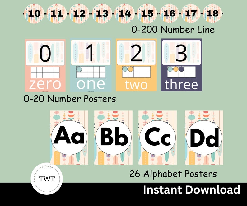 Boho Classroom Decor Bundle - Etsy