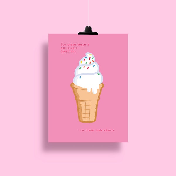 Ice Cream Poster - Etsy