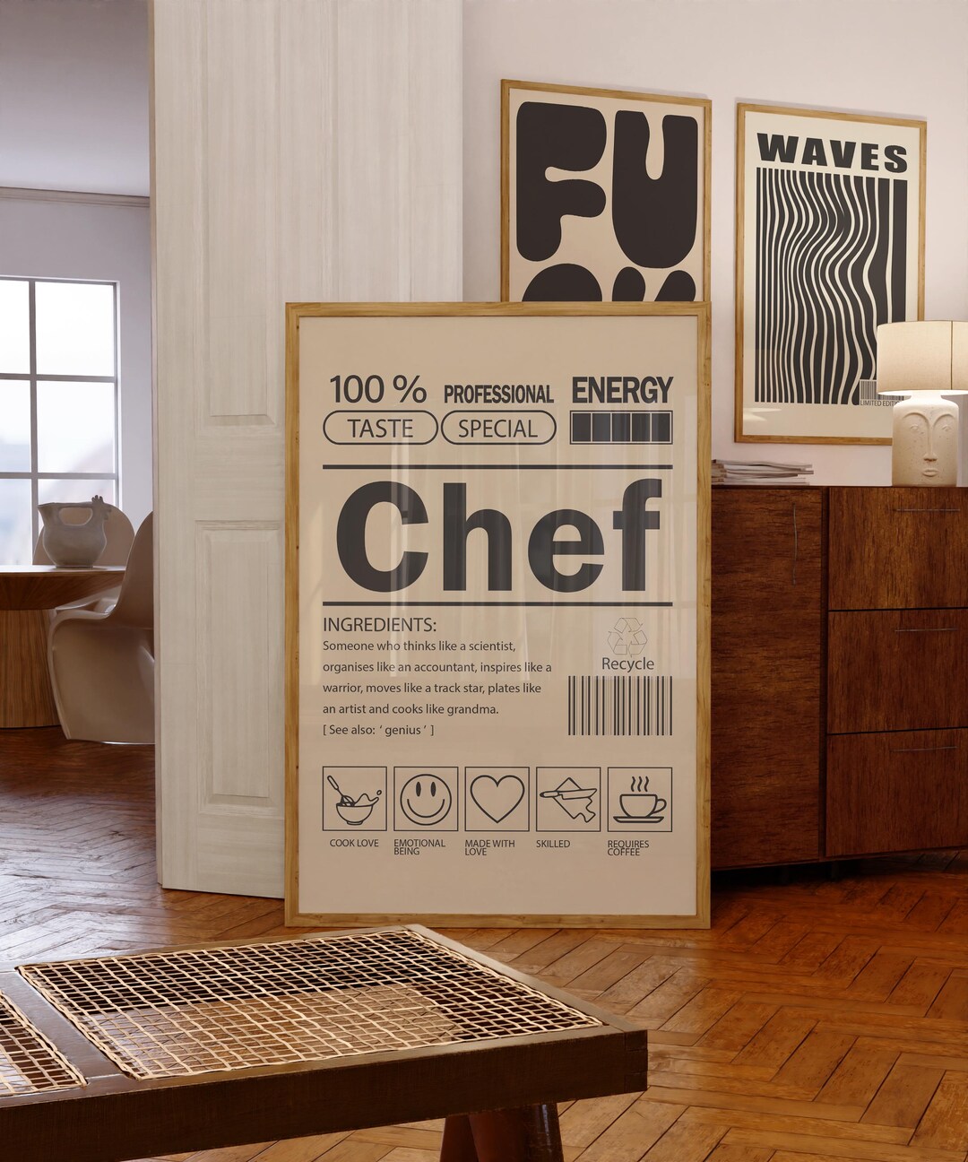 Chef Definition Print Gift for Chef Chef Dictionary Poster Chef Poster ...