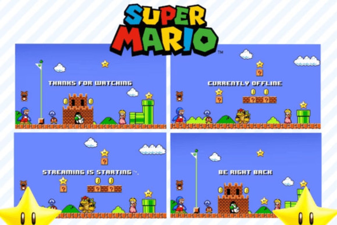 Super Marios Bro Twitch Animated Screens Custom Animated and Static ...
