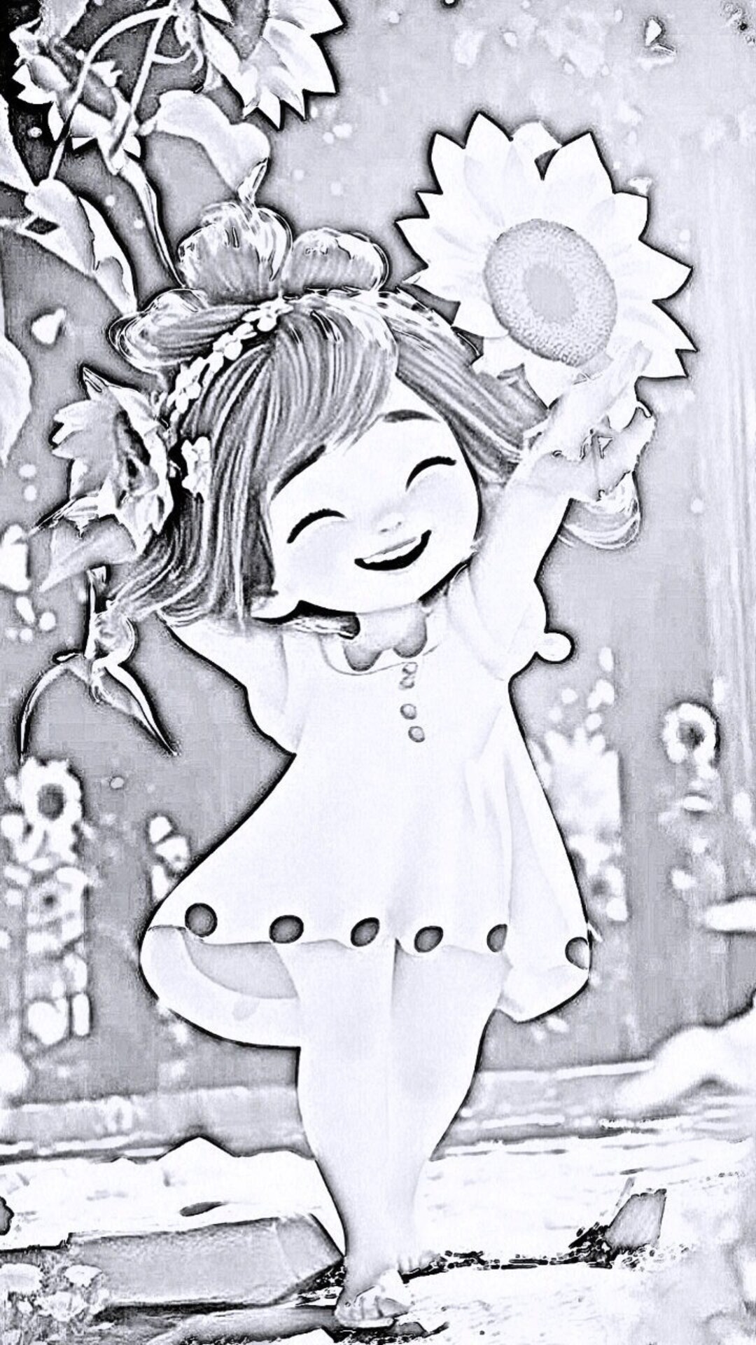 Cute Girl Art Digital Printable Cute Girl Art for Colureing - Etsy