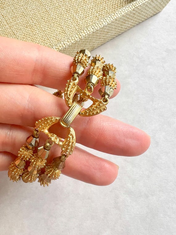 Vintage Crown Trifari Electra Collection Gold Tone Ne… - Gem