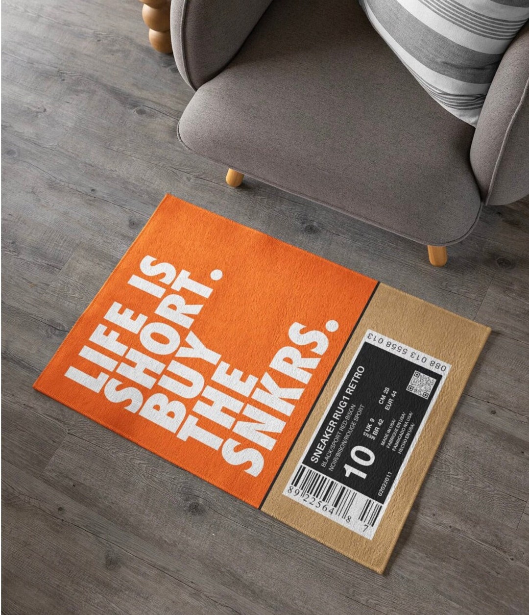 Custom Sneaker Rug, Hypebeast Decor, Boyfriend Gift, Sneaker Head ...