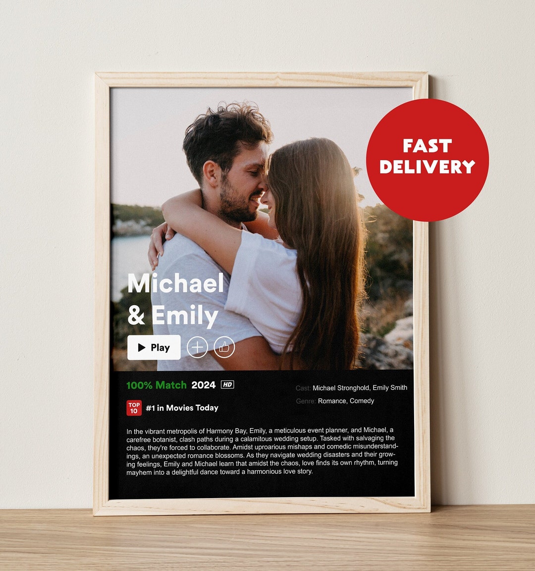 Custom Netflix Poster for Couples, Personalized Couple Gift ...