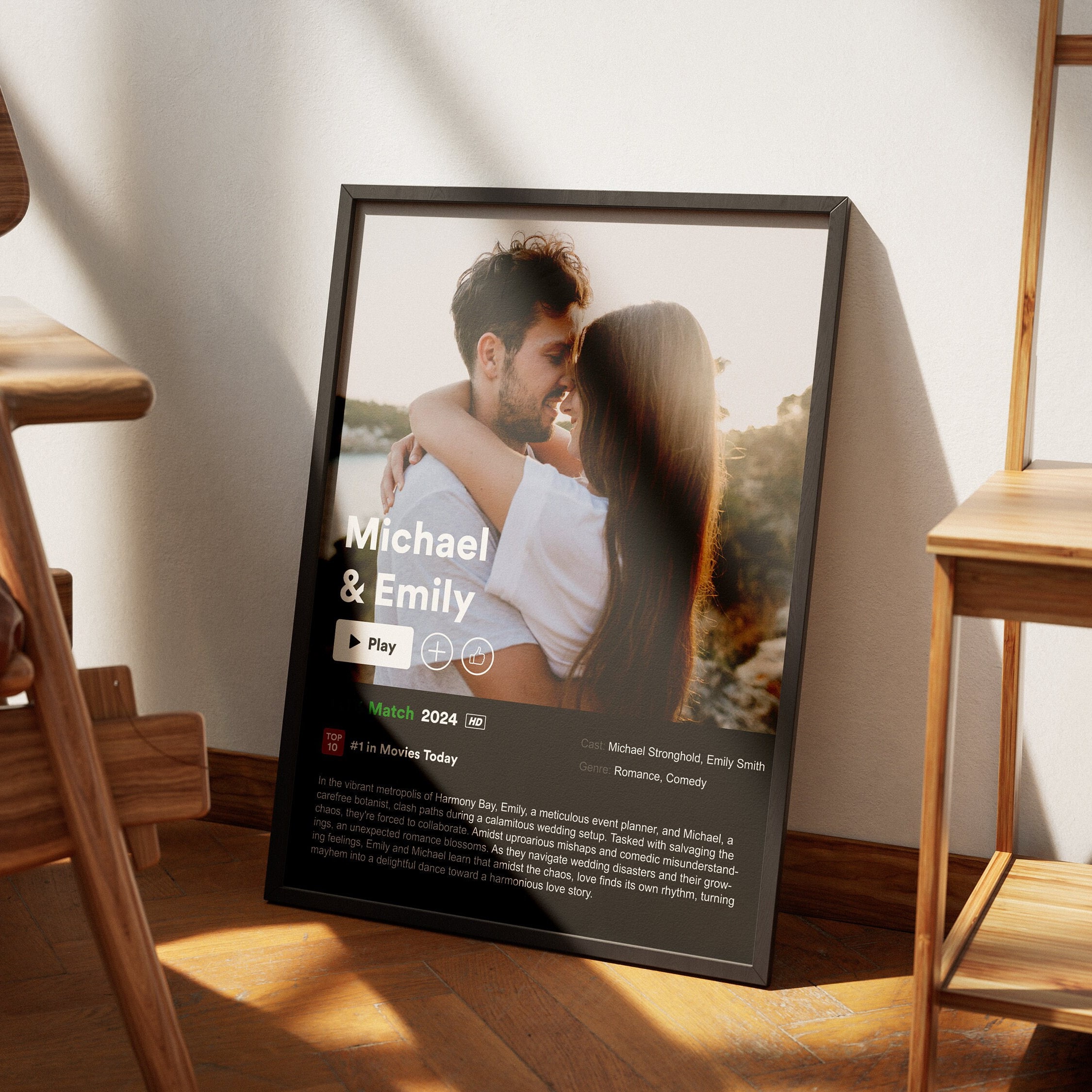 Custom Netflix Poster for Couples, Personalized Couple Gift ...