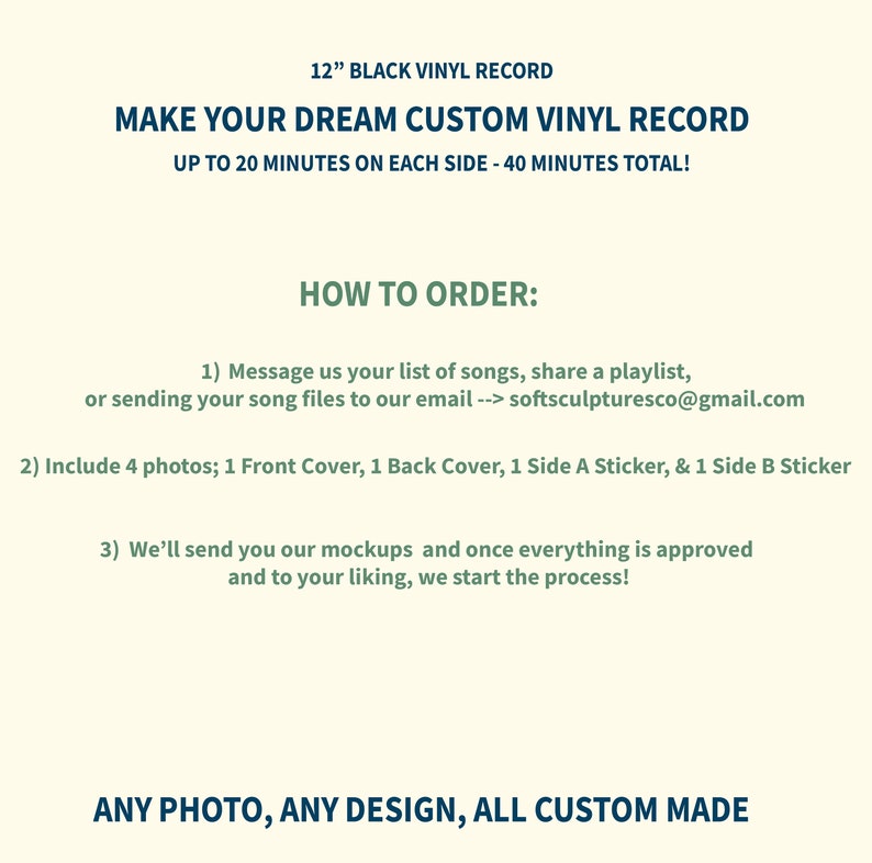 Personalized Photo Vinyl Record, Custom Mixtape Playlist, Personalized ...