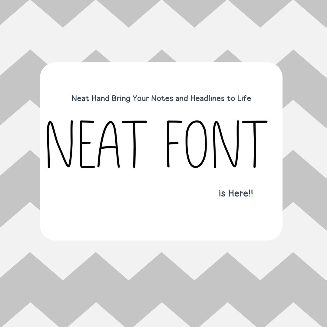 Neat Font - Clean Headline Font, School Typeface, Crafty and Organic ...