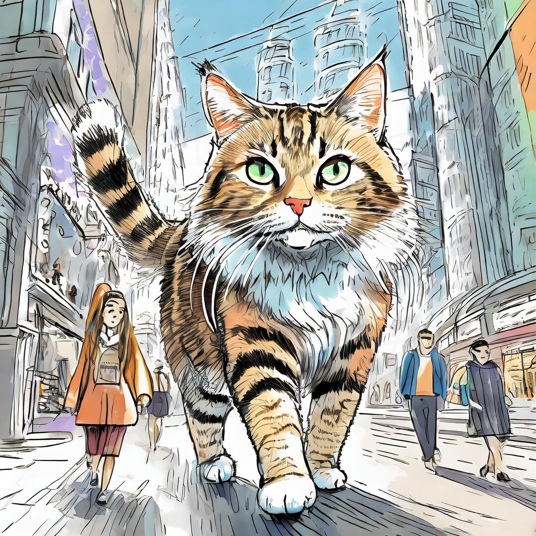 A Cats World Wall Art Unframed Cat Lover Gift Poster Decor - Etsy