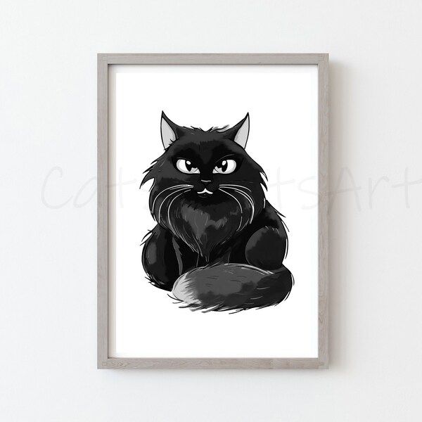 Woolly Cat Print - Etsy