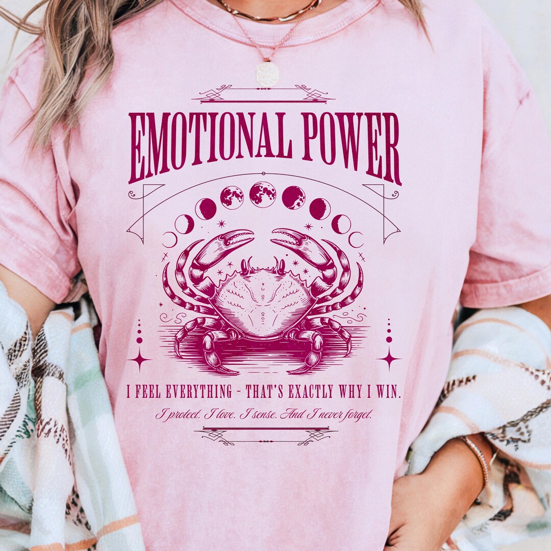 Vintage Cancer Zodiac Typography Poster: Hot Pink Astrology Gift Tee ...