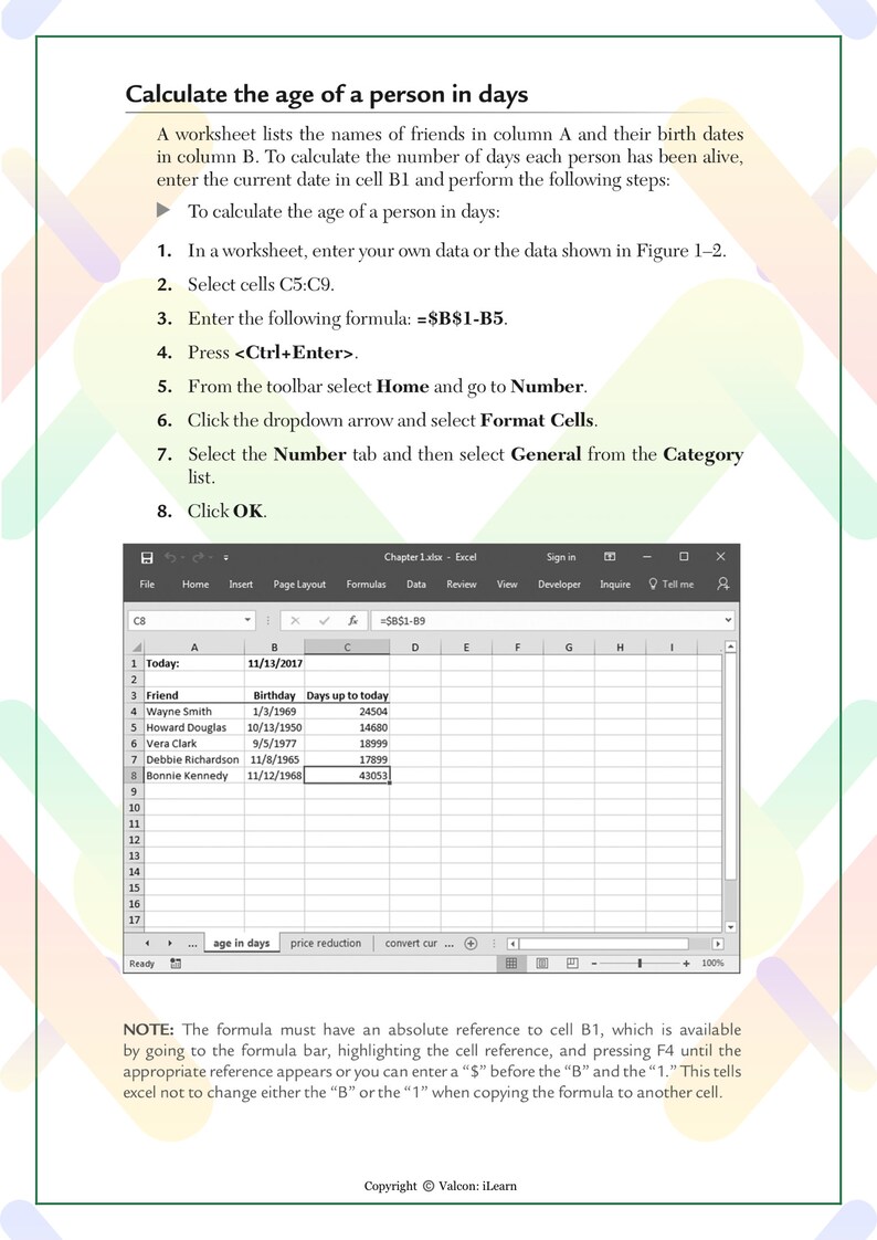 Excel Handbook - Etsy