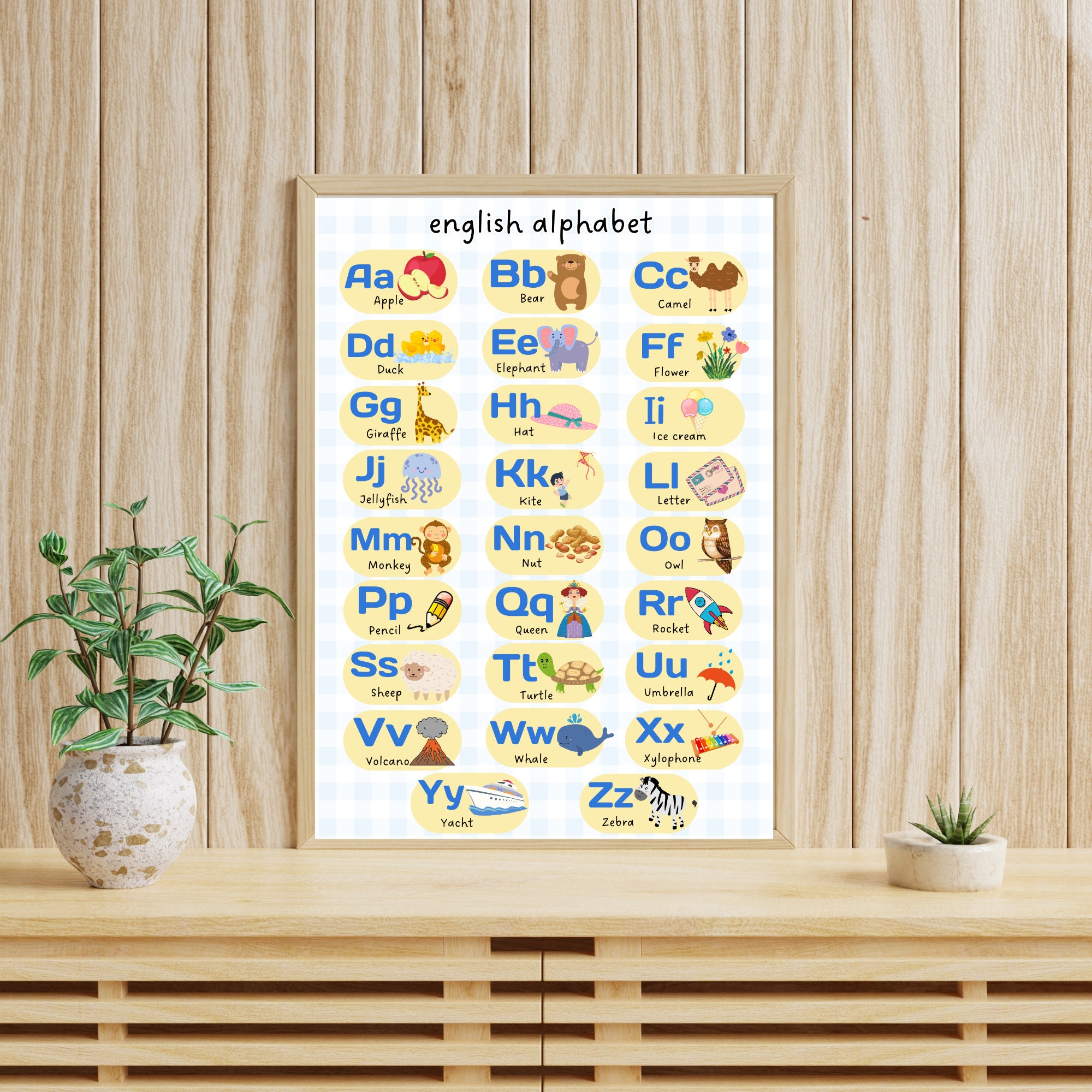 ABC Poster Alphabet Wall Art Educational Posters, Playroom Prints ...