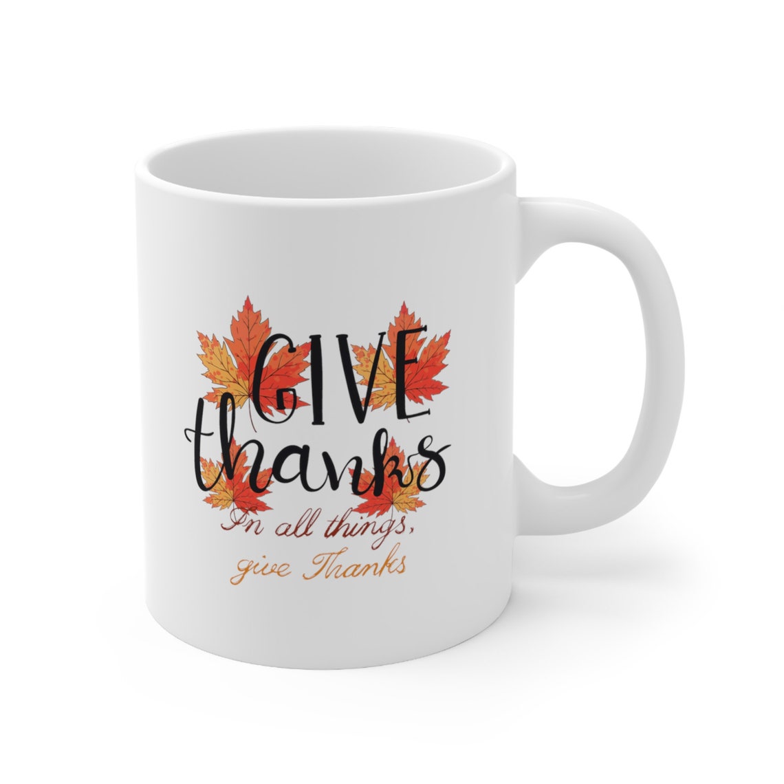 3.holiday Mug, Thanksgiving Mug, Fall Season Mug, Give Thanks Mug ...