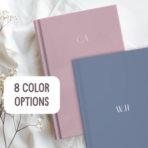 Custom Notebook Monogram Journal A5 Initials Hardcover Alphabet Diary ...