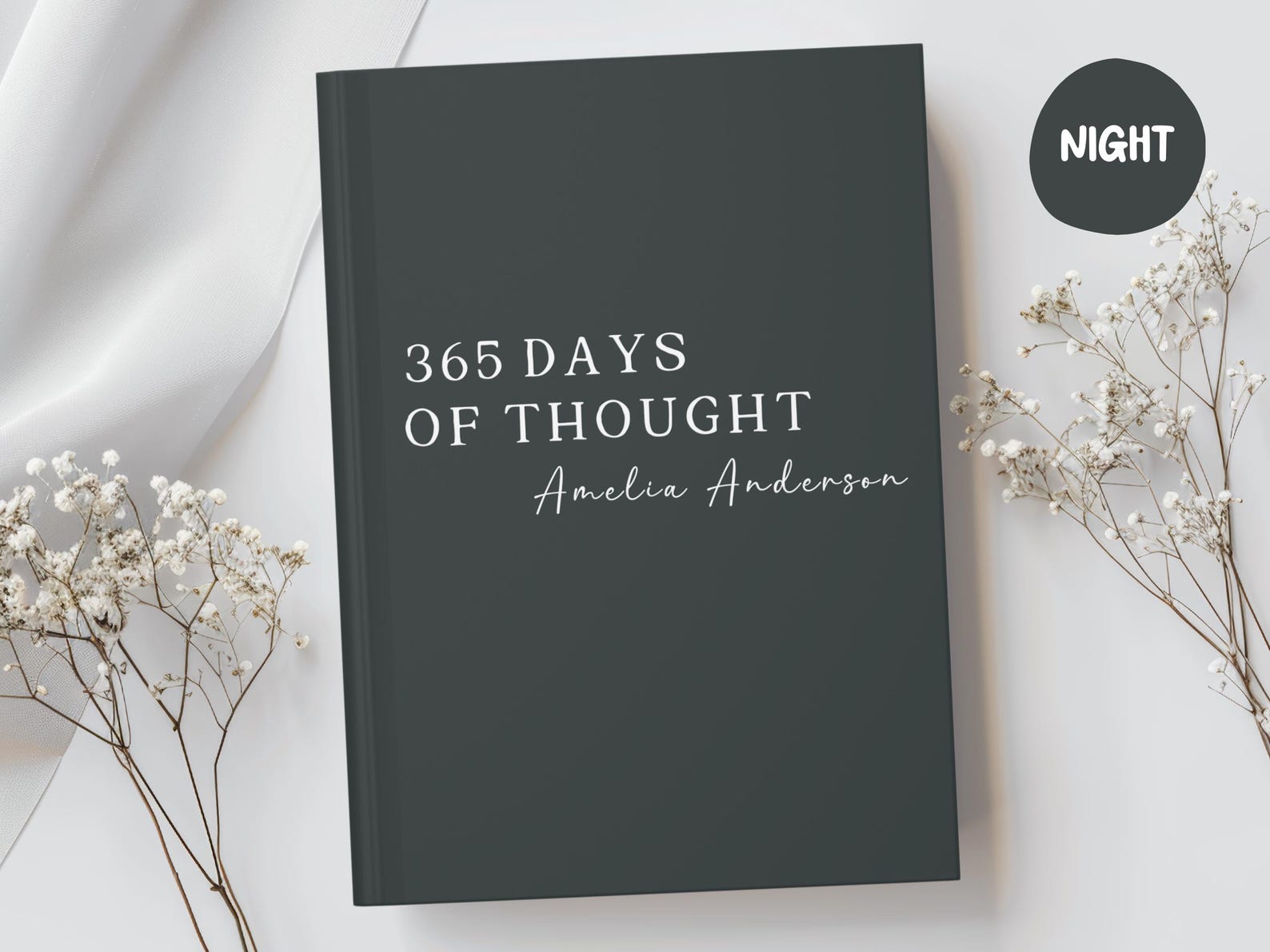 Black Hard Cover Daily Planner Notebook Lined A5 Customized Book 365 ...