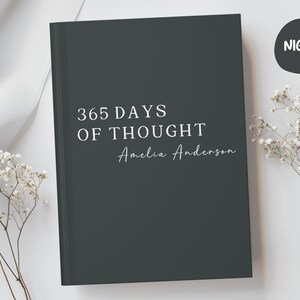 Black Hard Cover Daily Planner Notebook Lined A5 Customized Book 365 ...
