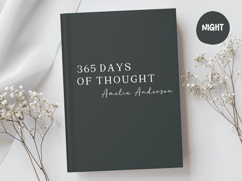 Black Hard Cover Daily Planner Notebook Lined A5 Customized Book 365 ...