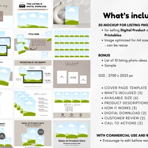 PLR Mockup Digital Product Display Template Canva Mock up Bundle ...