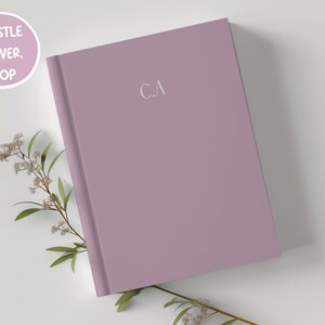 Custom Notebook Monogram Journal A5 Initials Hardcover Alphabet Diary ...