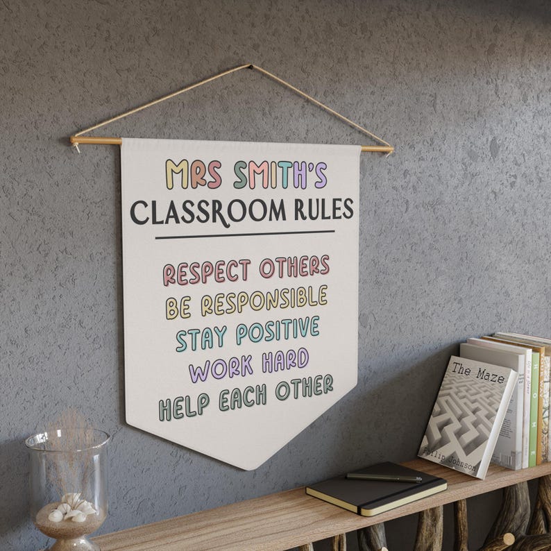 Personalized Classroom Rules With Teacher Name Wall Decor Back to ...
