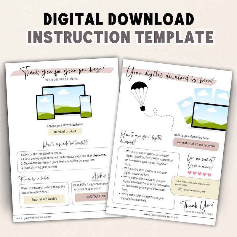 Pdf Instructions - Etsy