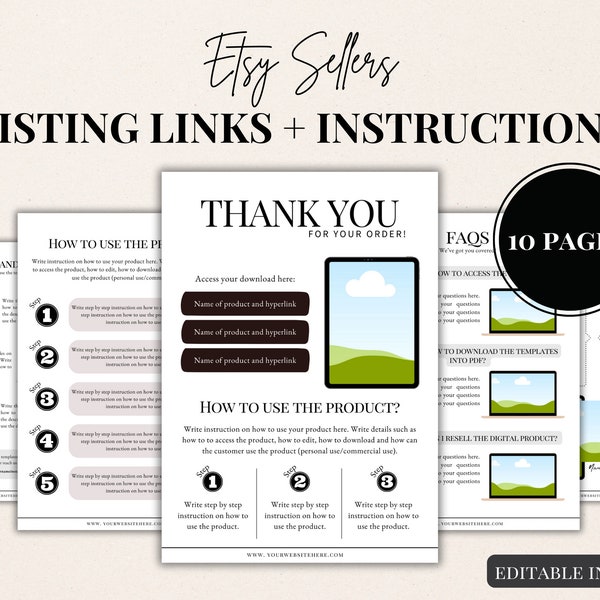 Etsy File Download Template - Etsy