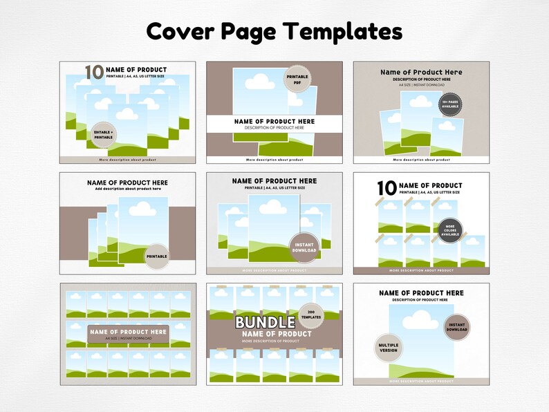 PLR Mockup Digital Product Display Template Canva Mock up Bundle ...