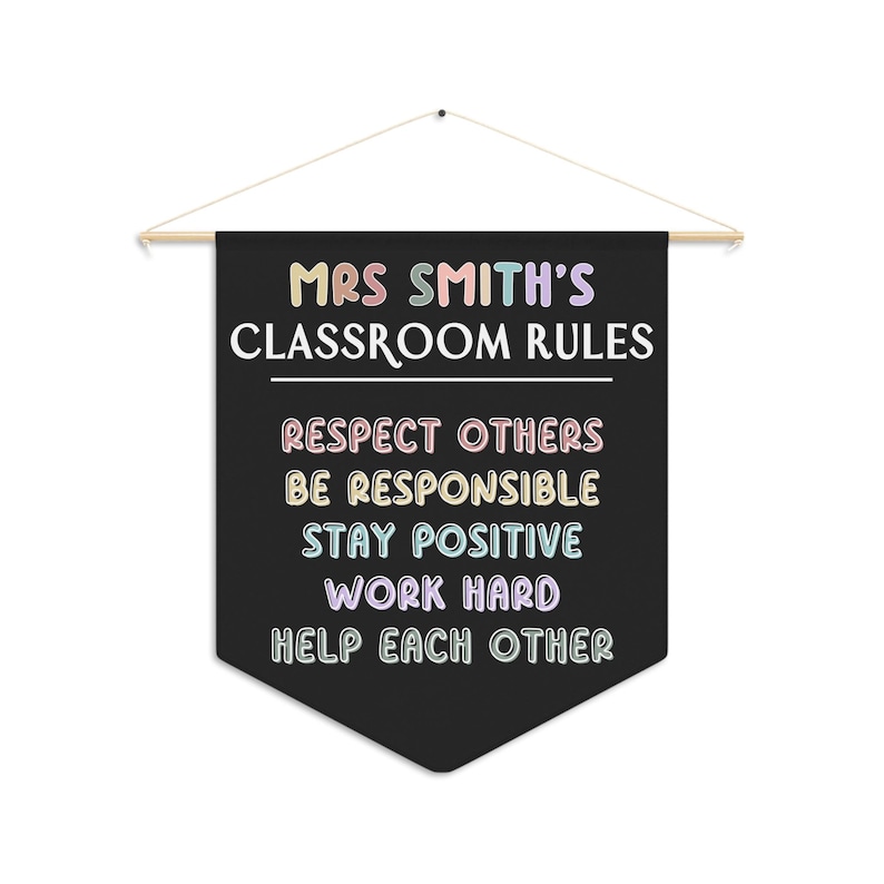 Personalized Classroom Rules With Teacher Name Wall Decor Back to ...