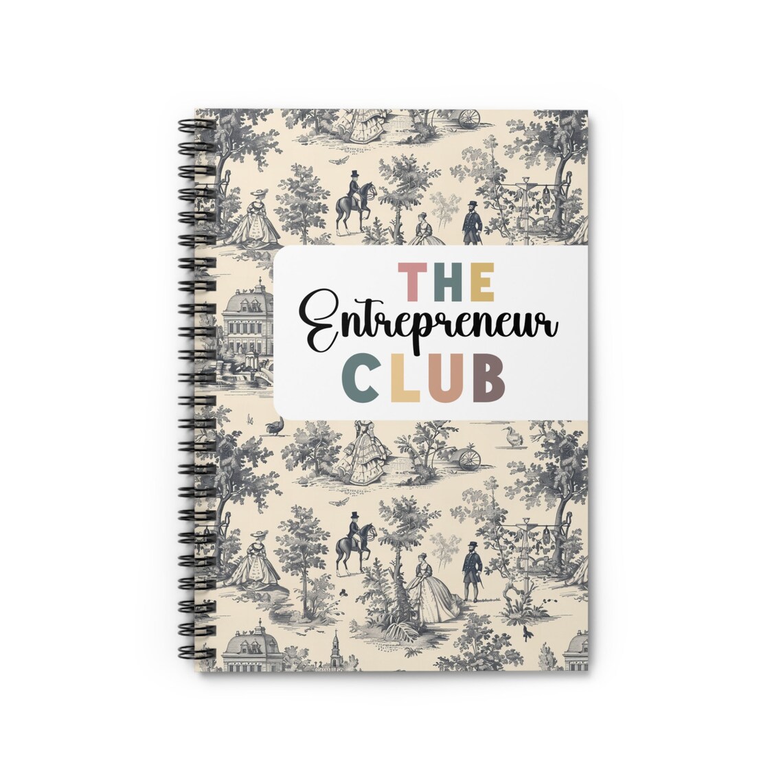 Entrepreneur Club Notebook Toile Pattern Notebook for College Club ...
