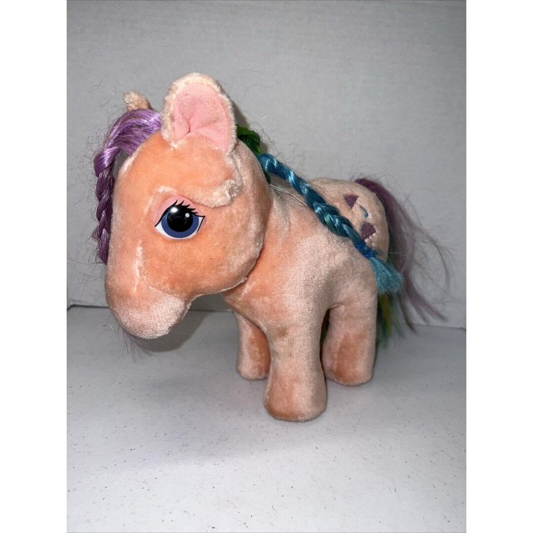1984 My Little Pony G1 Softie "parasol" Plush Pony Rainbow Hair Stuffed ...