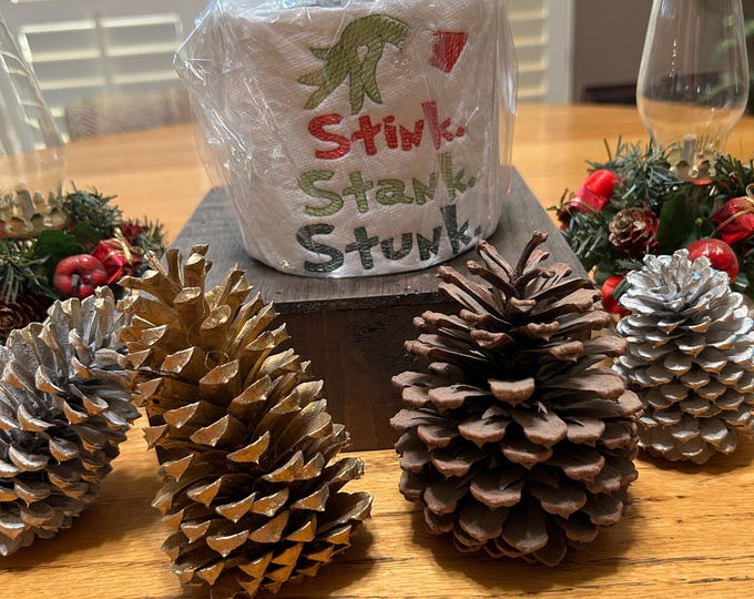 Embroidered Toilet Paper With Grinch in Mind. Actually Embroidered on ...