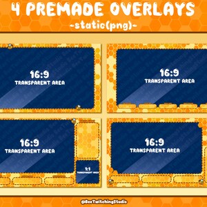 Cute Honey Bee Animated Stream Package | Twitch Overlays and Scenes ...