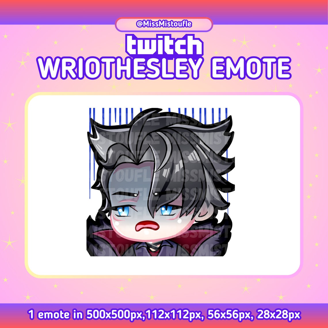 Wriothesley Static Disgusted Emote for Twitch / Discord - Etsy